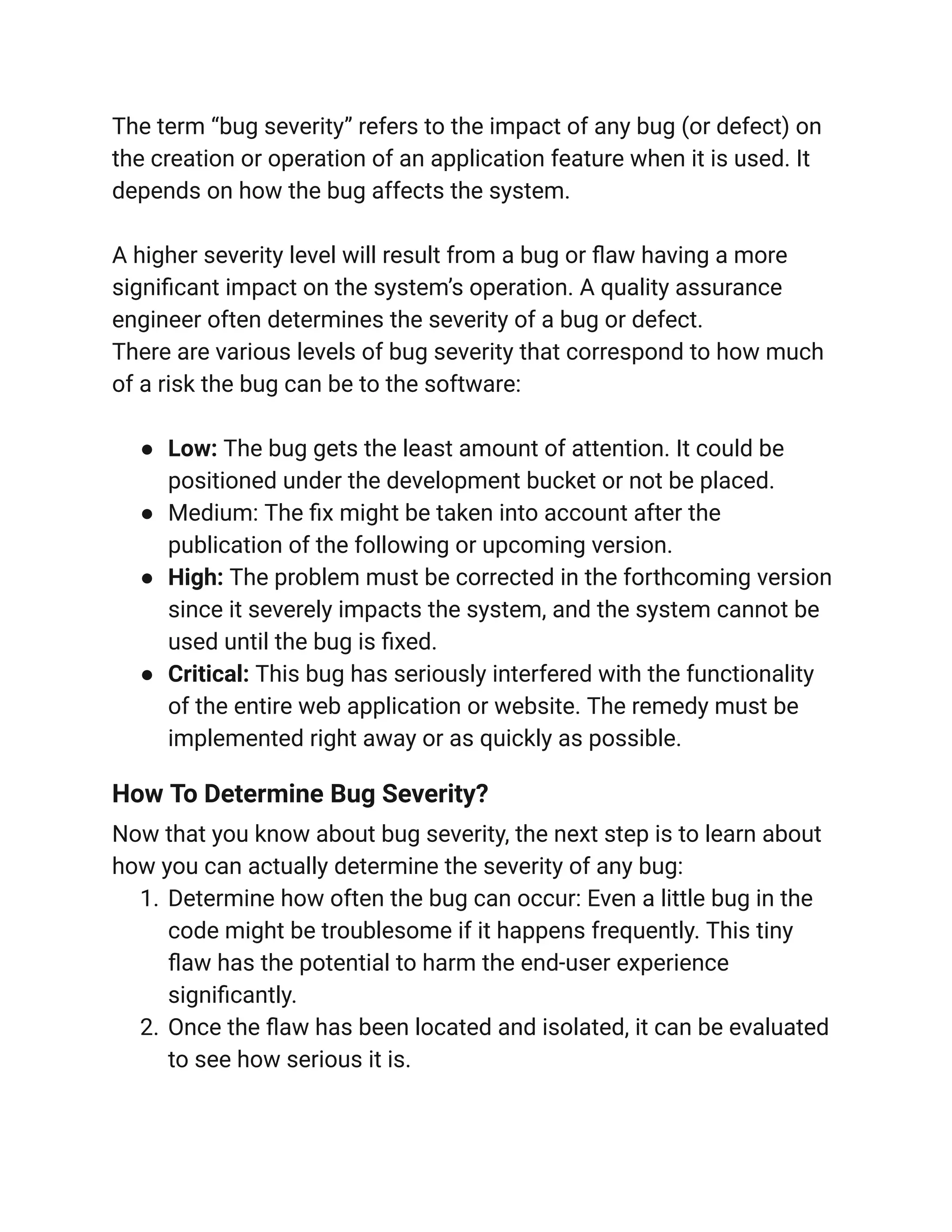 Differences Between Bug Severity And Priority In Testing With Examples
