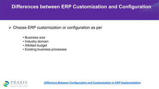 Differences Between Configuration and Customization in ERP Implementation | PPTX | Computing ...