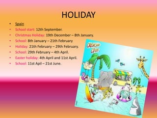 Differences between english and spanish school | PPTX