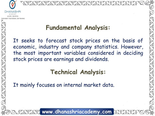 Differences between Fundamental Analysis and Technical Analysis | PPT