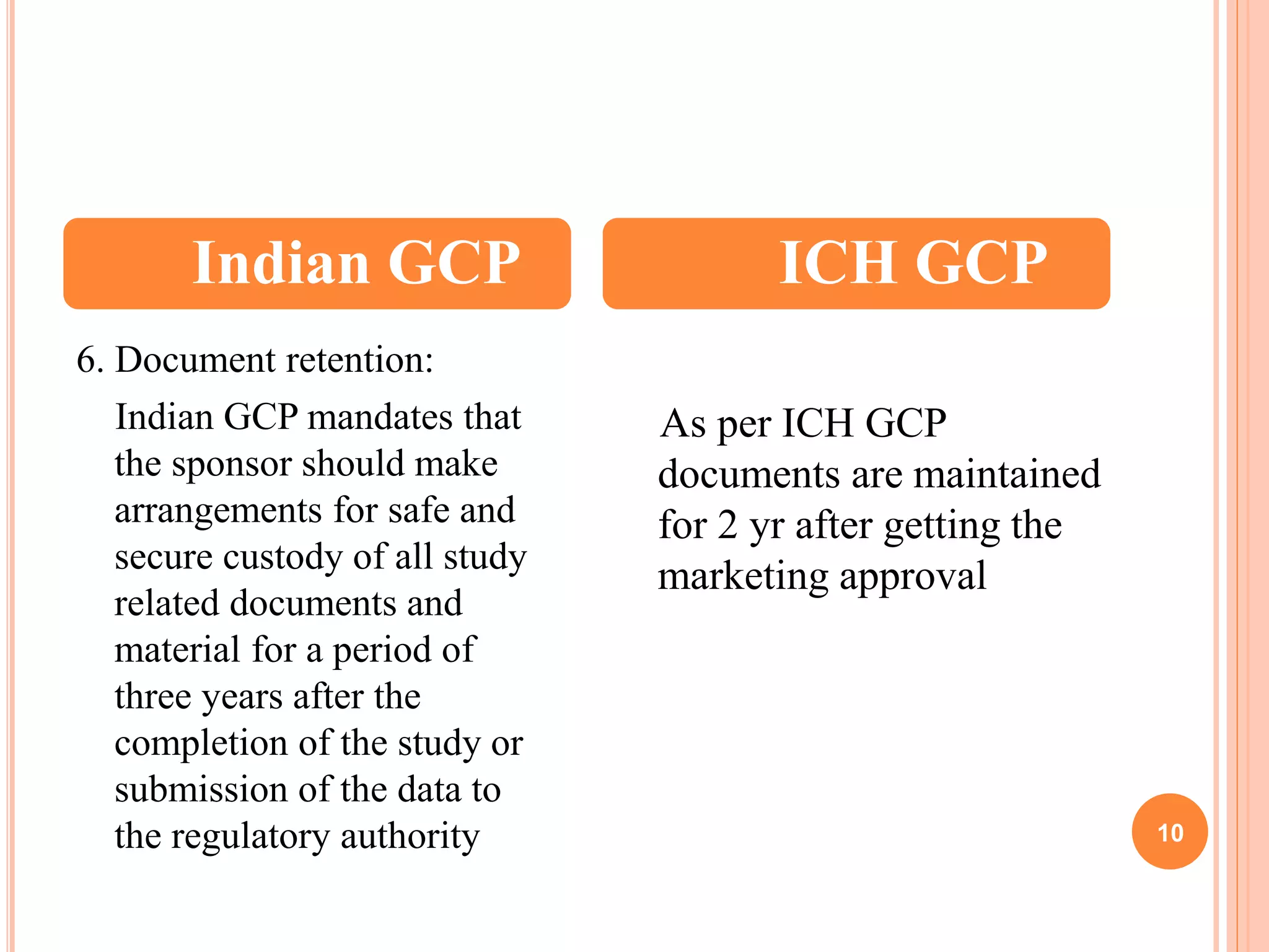 Differences between indian gcp and ich-gcp | PPTX