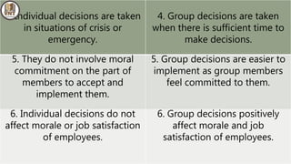 Differences between individual and group | PPTX