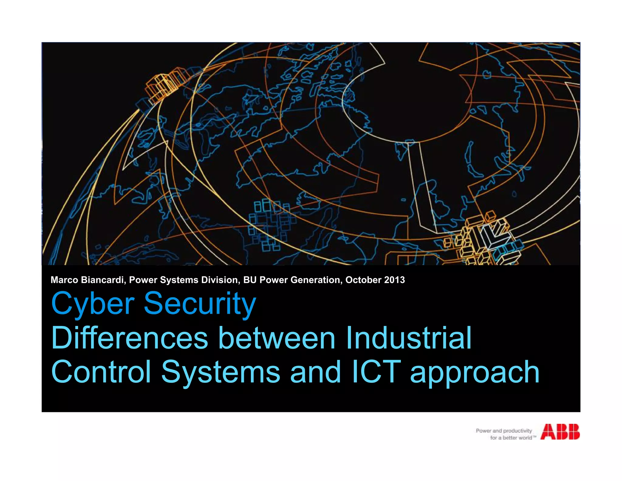 Cyber Security: Differences between Industrial Control Systems and ICT ...