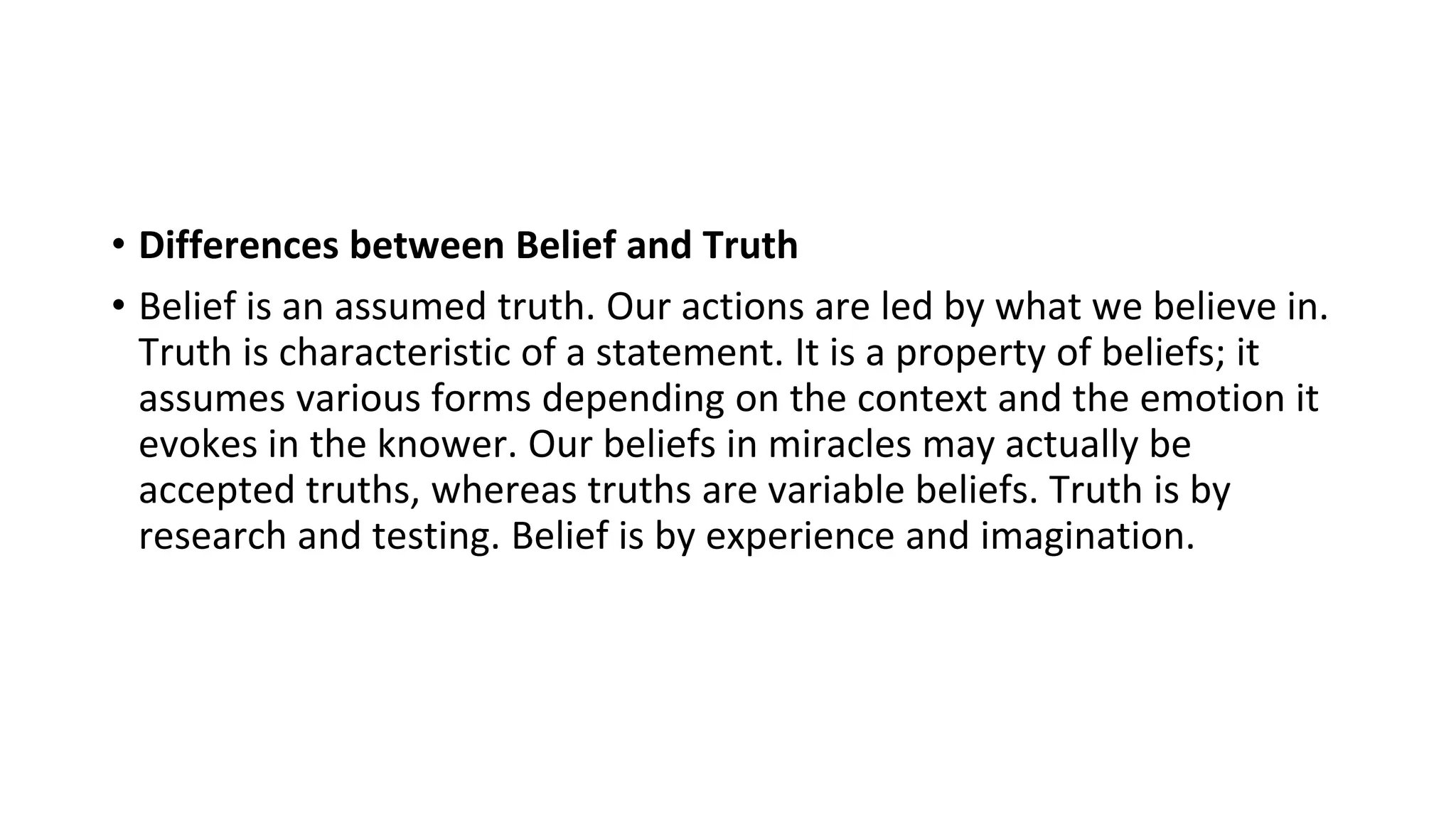 Differences Between Information, Knowledge, Belief and Truth | PPTX
