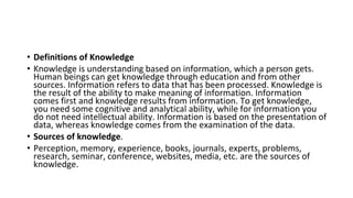 Differences Between Information, Knowledge, Belief and Truth | PPTX