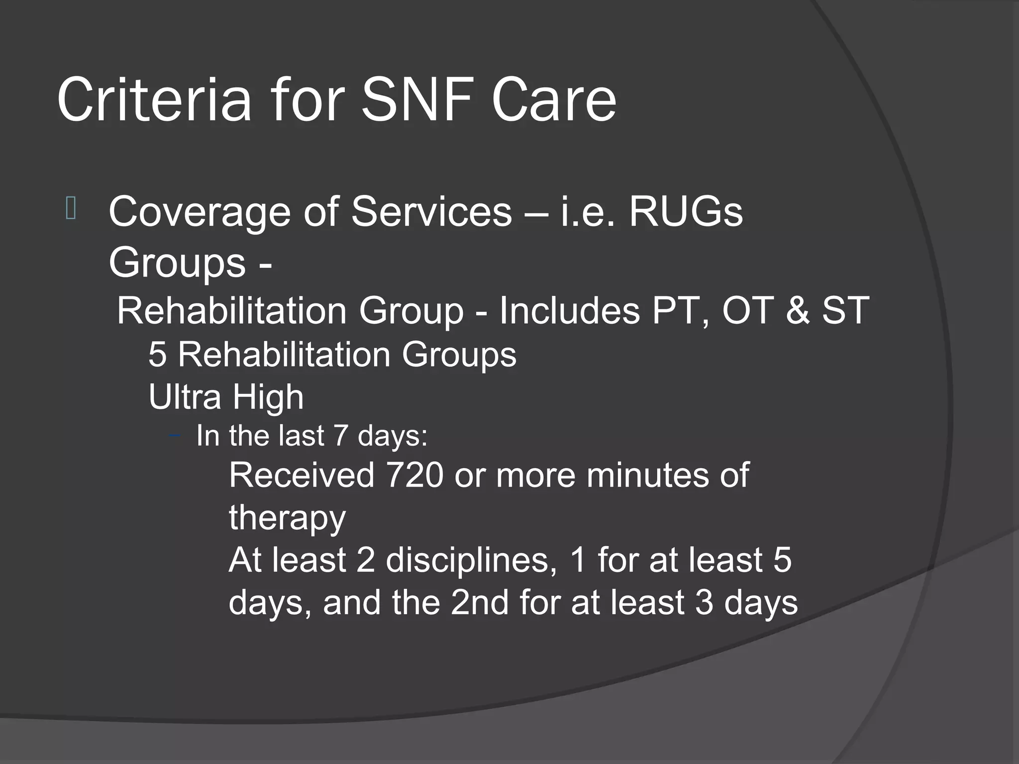 Differences between inpatient rehabilitation & skilled nursing care | PPT