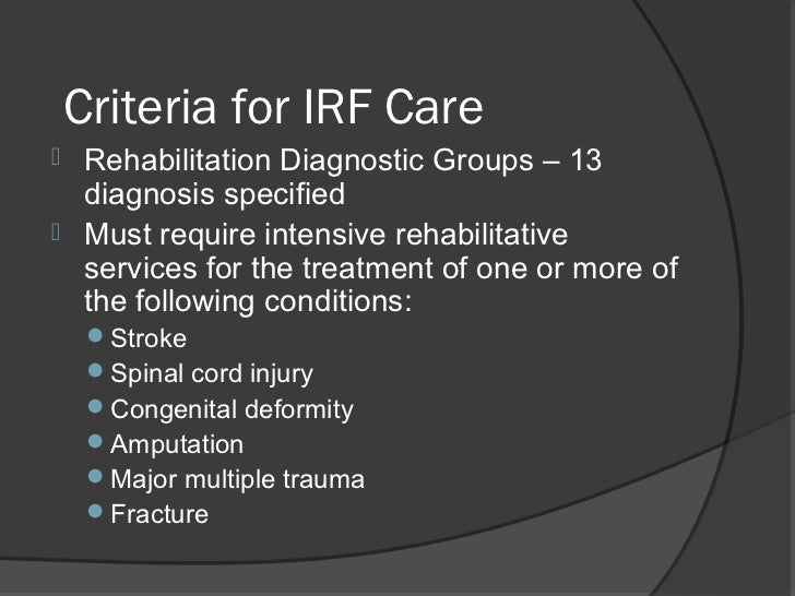 Differences between inpatient rehabilitation & skilled nursing care