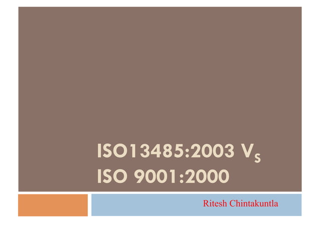 Differences Between ISO 13485 and ISO 9001 | PDF | Business | Business ...