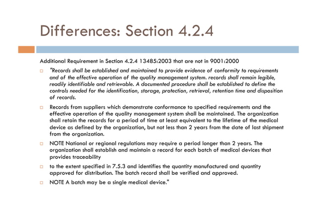 Differences Between ISO 13485 and ISO 9001 | PDF | Business | Business ...