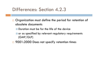 Difference between iso 9001 and iso 13485