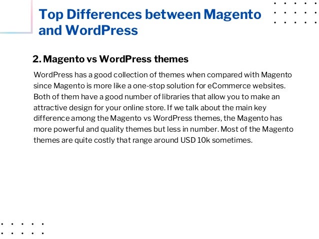 Differences between Magento and WordPress.pdf | Web Development | Internet