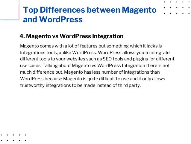 Differences Between Magento And Wordpresspdf Web Development Internet