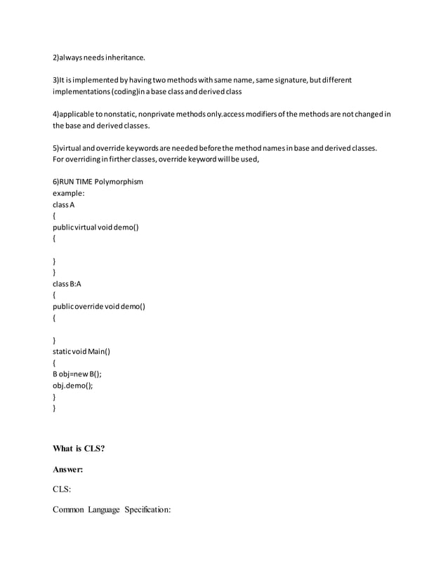 Differences between method overloading and method overriding | DOCX ...