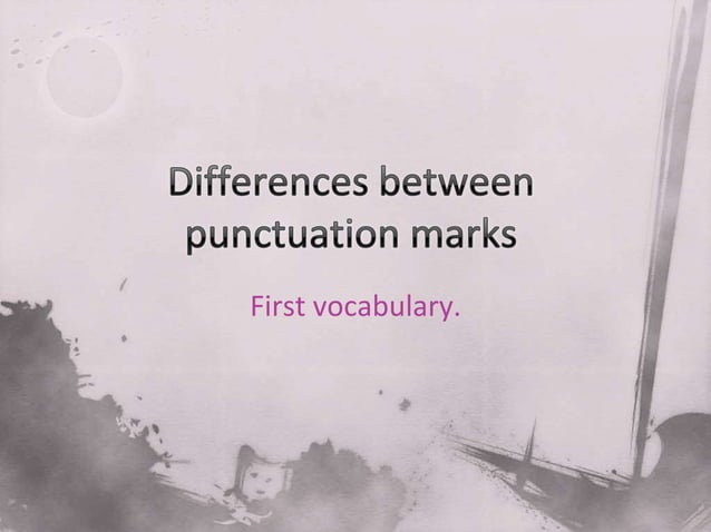 Differences between punctuation marks | PPTX