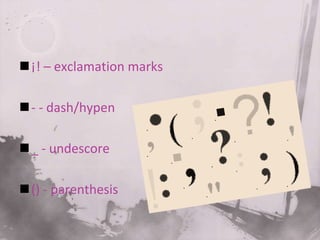 Differences between punctuation marks | PPTX
