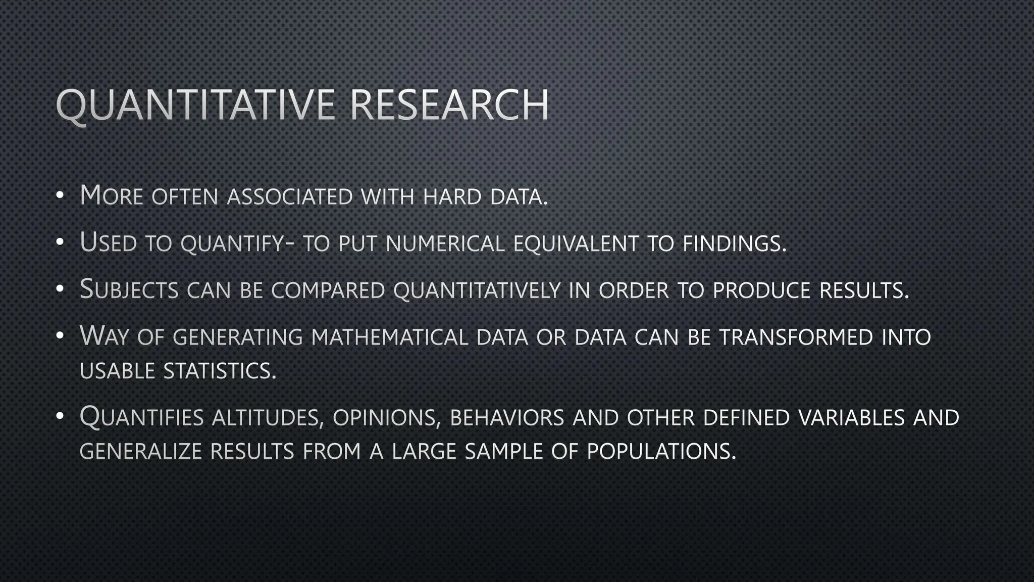 Differences Between Quantitative And Qualitative Resarch Pptx
