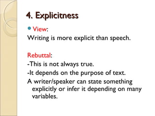 Difference between spoken and written discourse | PPT