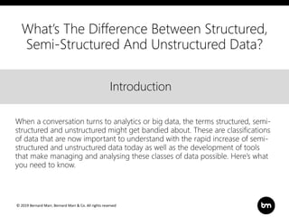 What’s The Difference Between Structured, Semi-Structured And ...