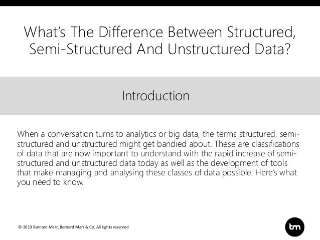 What’s The Difference Between Structured, Semi-Structured And Unstruc… What’s The Difference Between Structured, Semi-Structured And Unstruc…