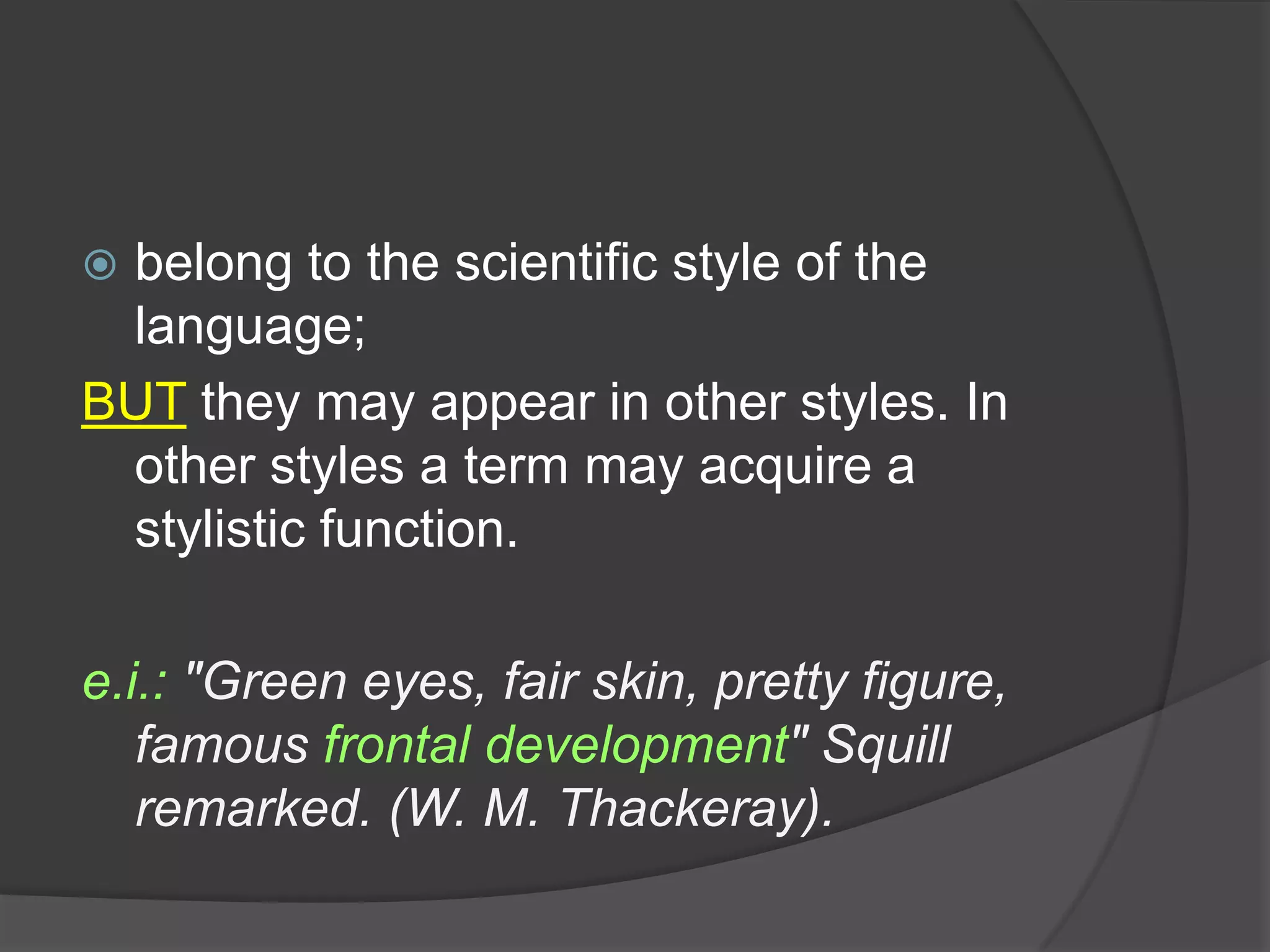 Differences between terms and other words | PPTX