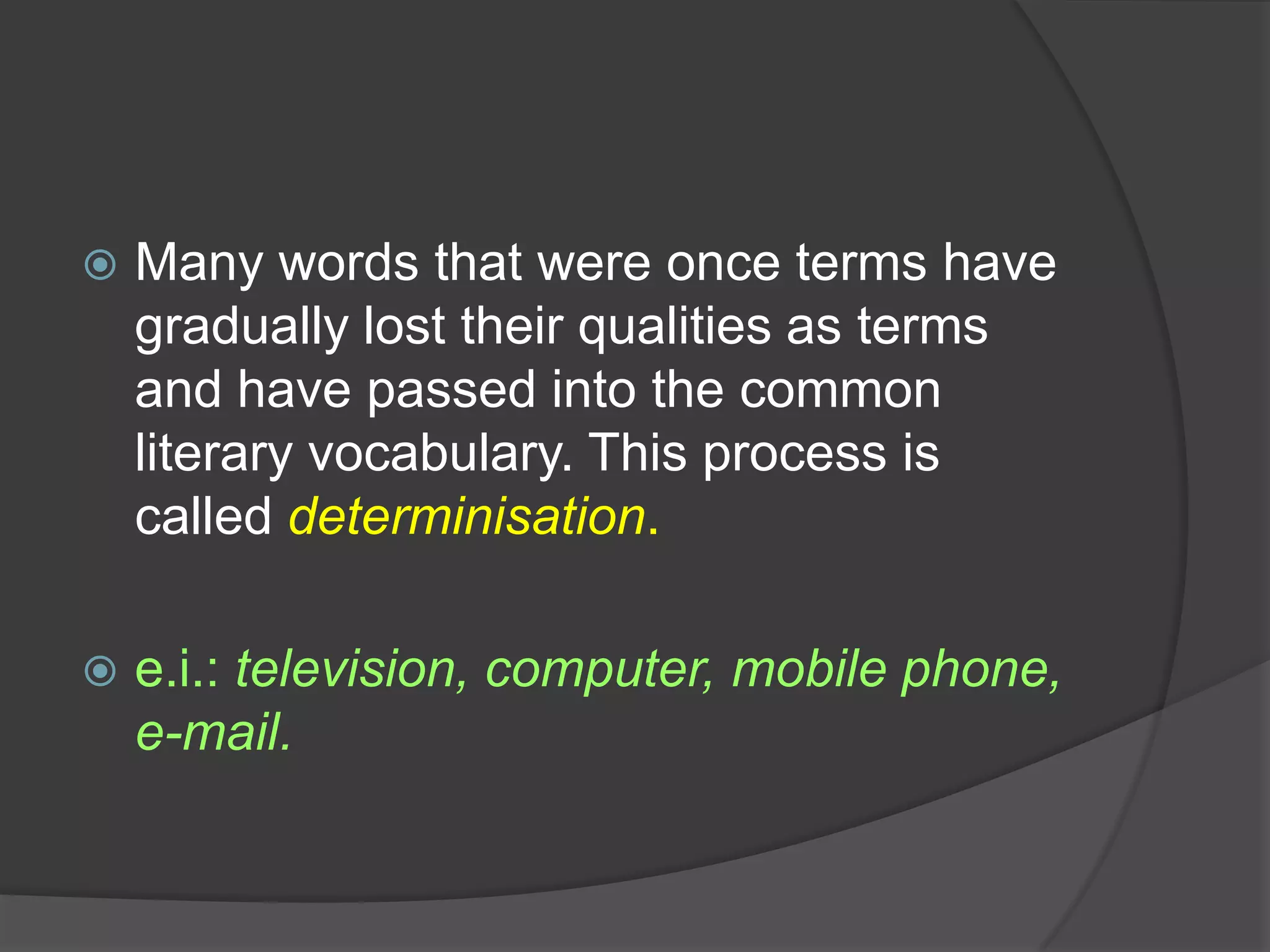Differences between terms and other words | PPTX