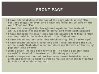 Differences between the first draft and the final | PPTX