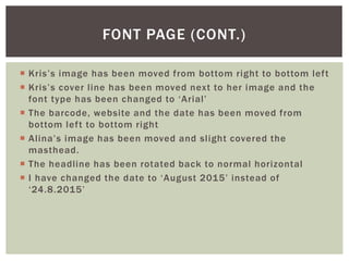 Differences between the first draft and the final | PPTX
