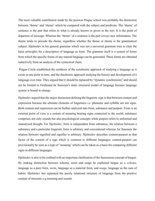 Comparison between the Prague Circle and Copenhagen Circle of ...