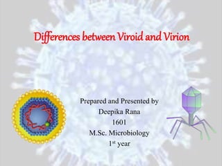 Differences between viroid and virion | PPTX | Biological Sciences ...