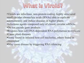 Differences between viroid and virion | PPTX | Biological Sciences ...
