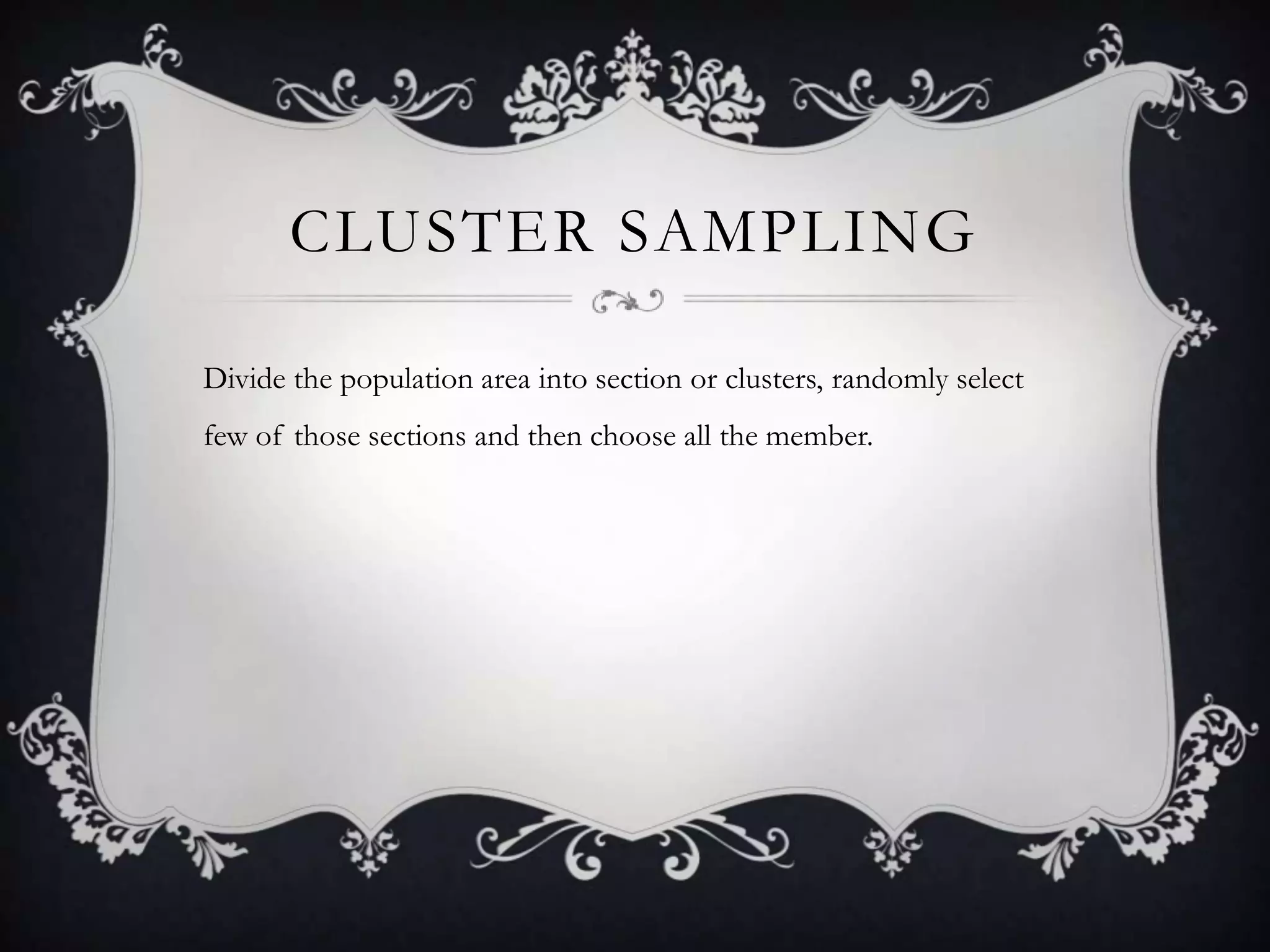Differences Cluster Sampling and Adaptive Cluster Sampling | PPTX