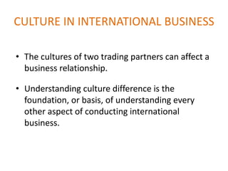 Differences in culture for ib | PPT