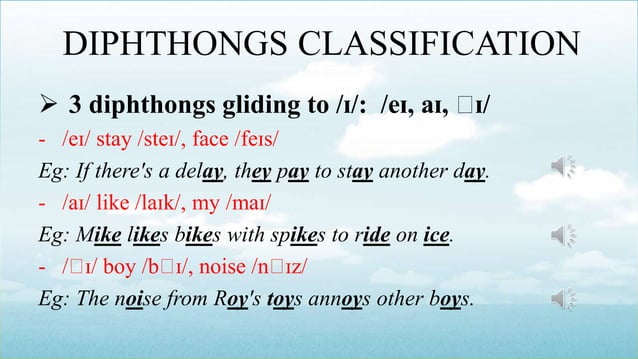 Differences in diphthongs | PPT
