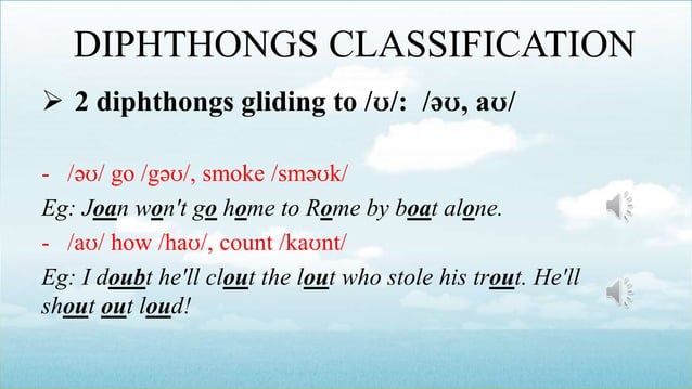 Differences in diphthongs | PPT