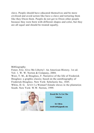 DIFFERENCES IN EXPERIENCES OF MALE AND FEMALE SLAVES (USE TE.docx