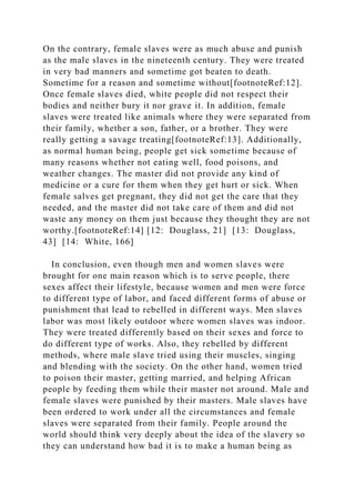DIFFERENCES IN EXPERIENCES OF MALE AND FEMALE SLAVES (USE TE.docx