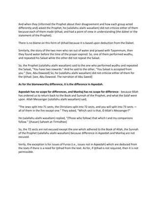 Differences in fiqh | DOCX