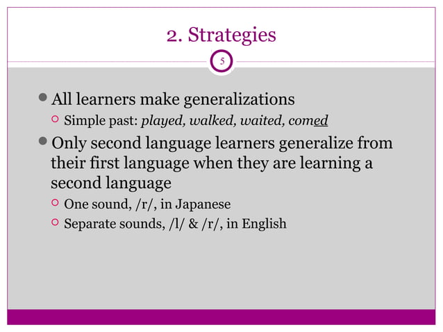 Differences in first and second language learning | PPT | Education