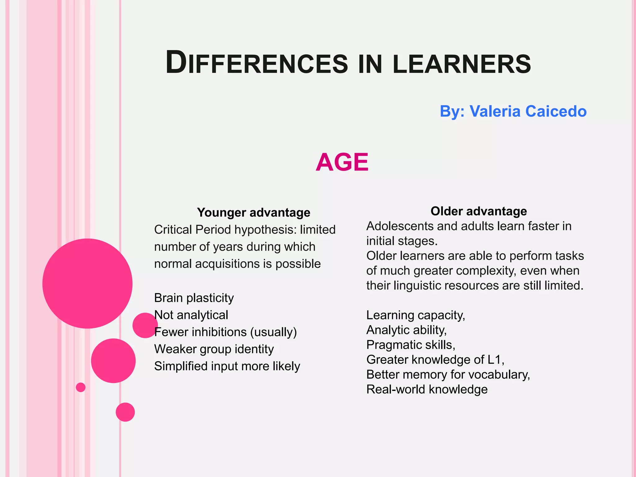 Differences in learners | PPT
