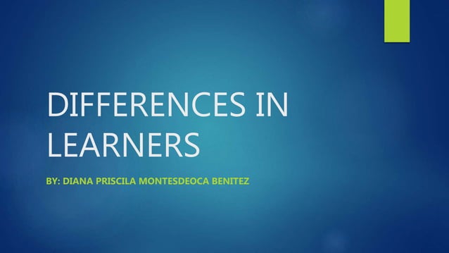 Differences in learners | PPT