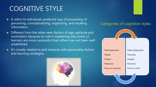 Differences in learners | PPT