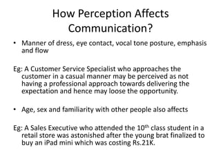 Differences in perception and their effect on business communications ...