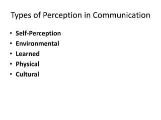 Differences in perception and their effect on business communications ...