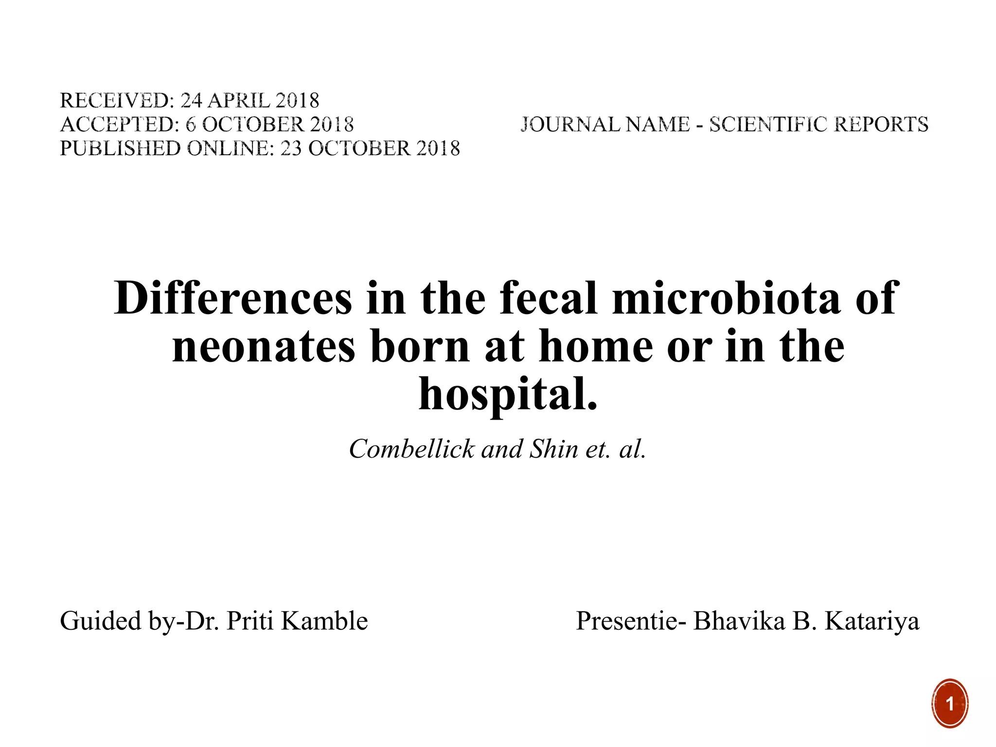 Differences in the fecal microbiota | PPT