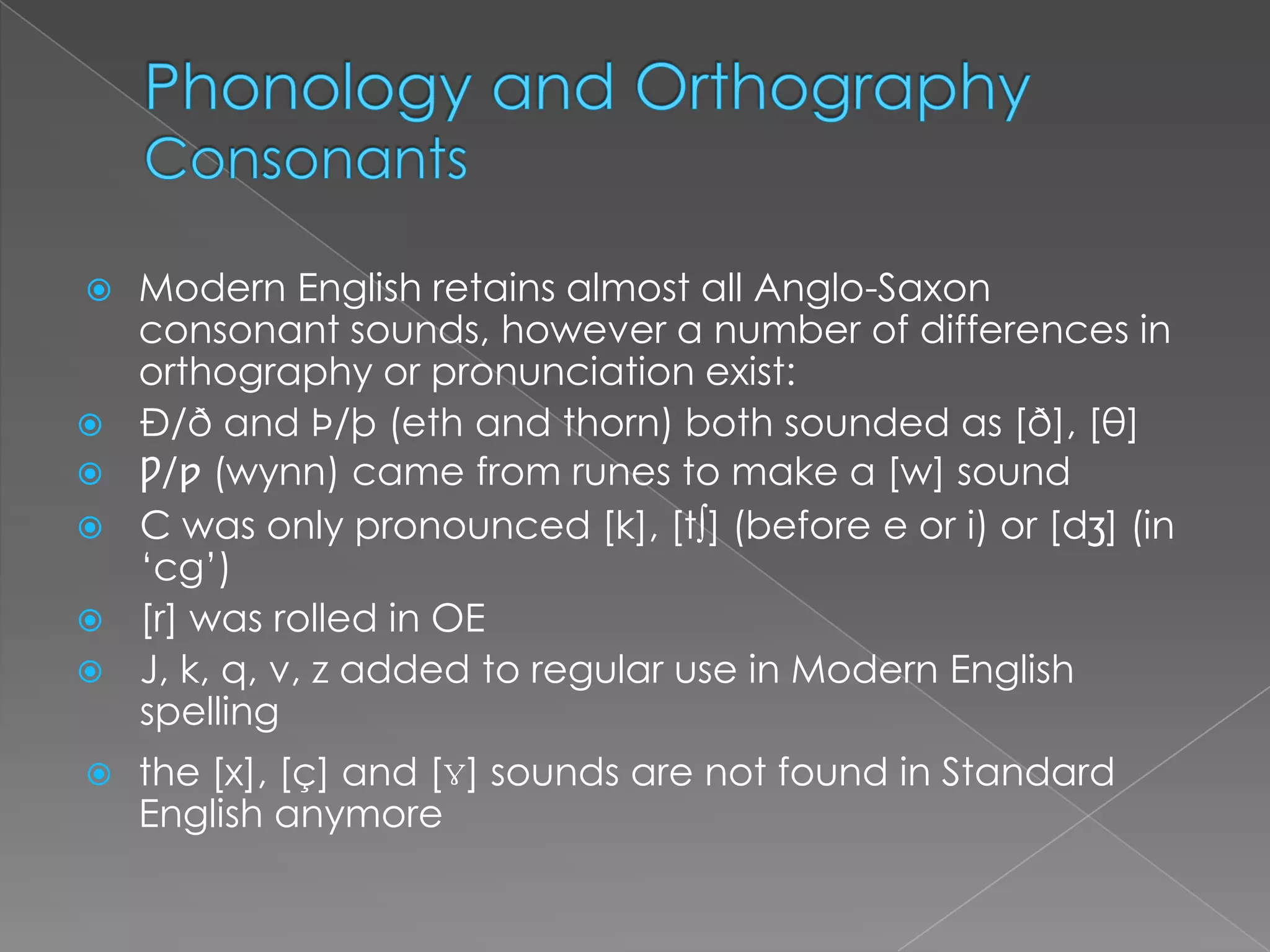 Differences between old english and modern english | PPTX