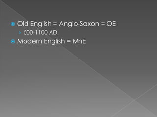 Differences between old english and modern english | PPTX