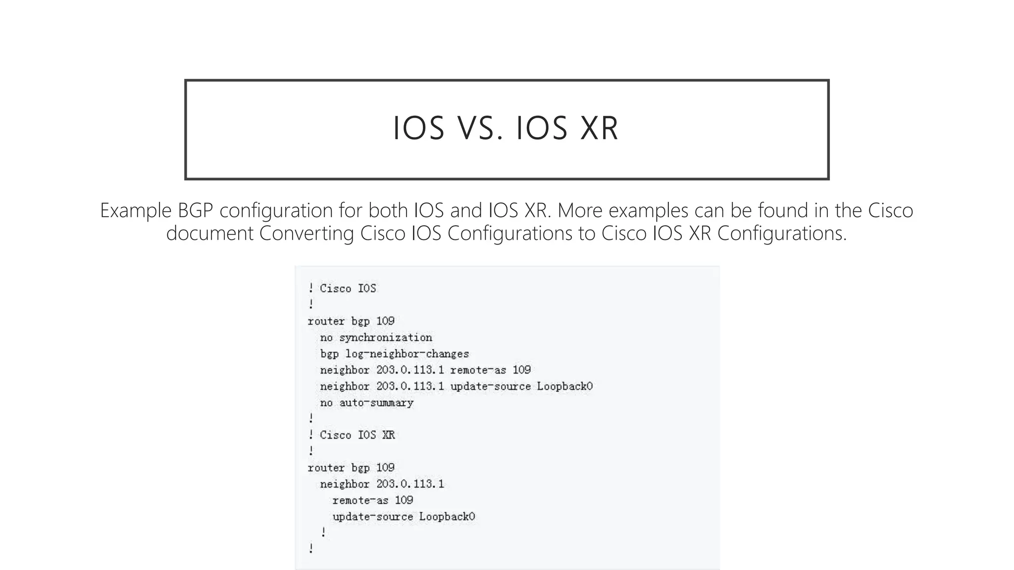 Differences of the Cisco Operating Systems | PPTX