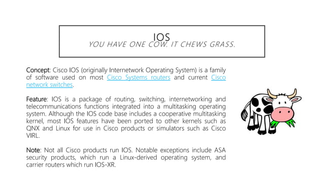 Differences Of The Cisco Operating Systems Pptx Operating Systems Computer Software And