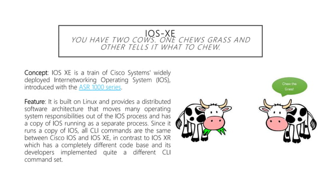 Differences Of The Cisco Operating Systems Pptx Operating Systems Computer Software And