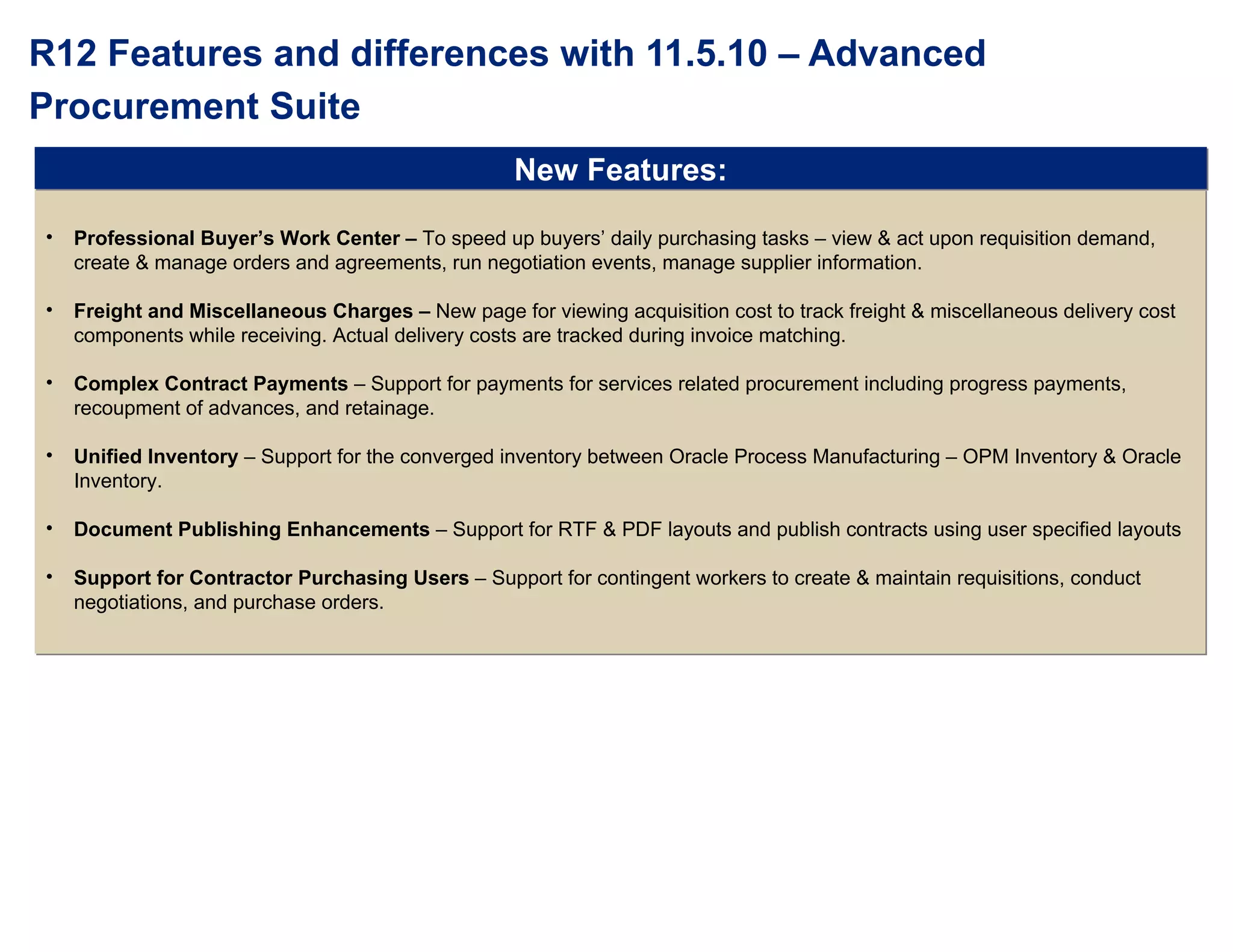 Differences R12 Vs 11i.5.10